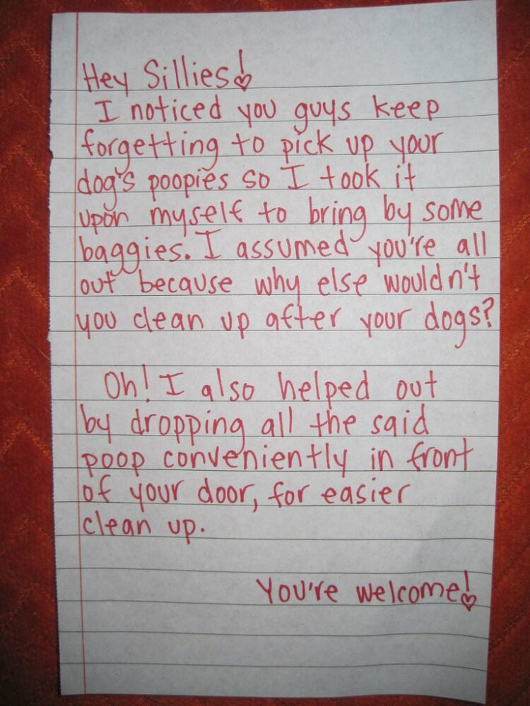 The 50 Funniest Neighbor Notes Ever