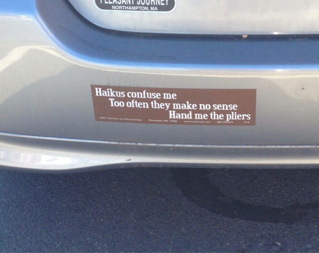 haiku bumper sticker - WorldWideInterweb