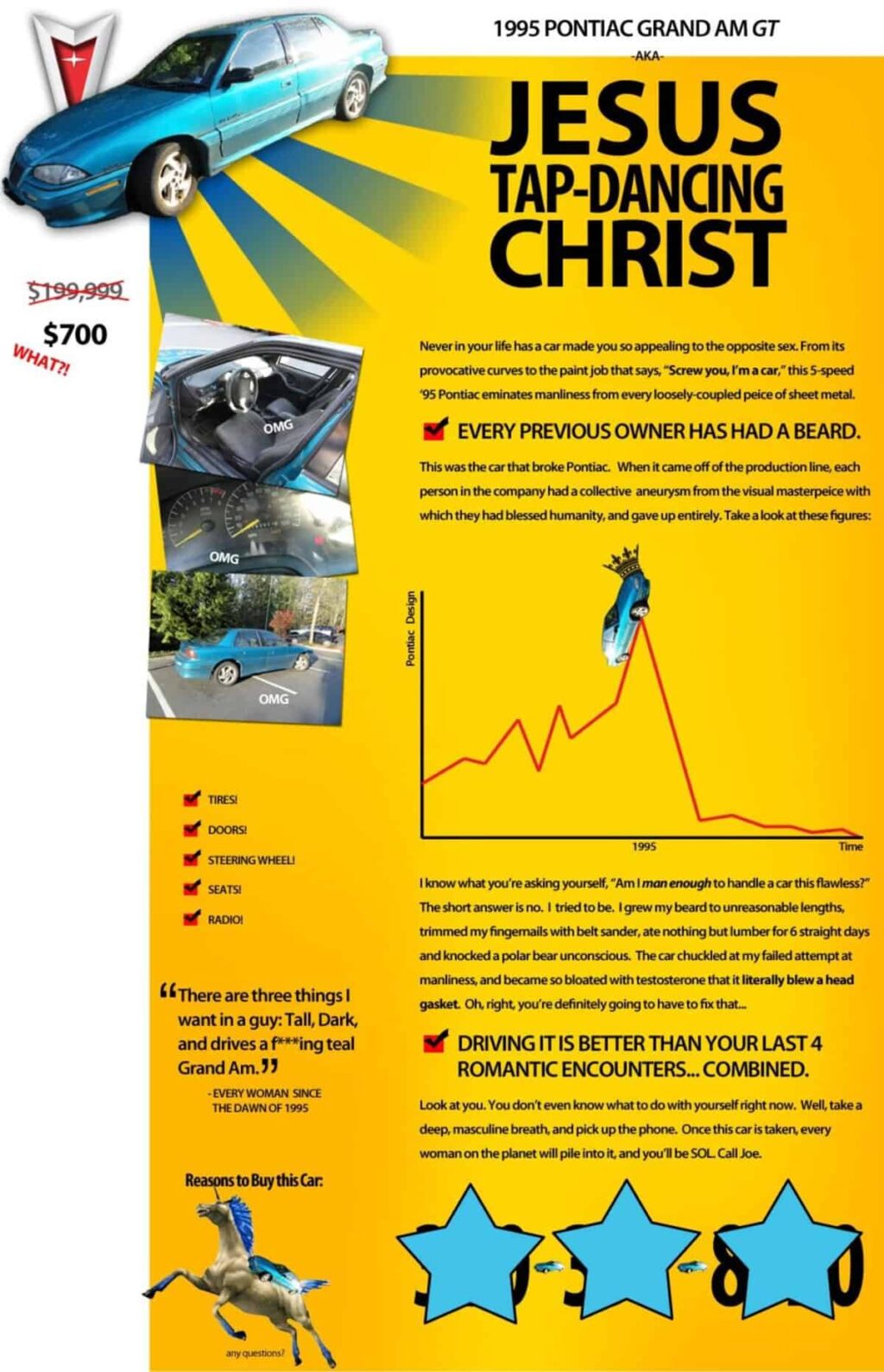 13+ Hilarious Used Car Ads That Are Refreshingly Honest