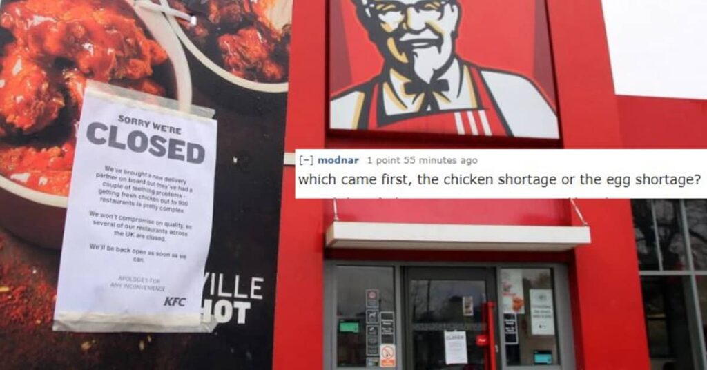 kfc chicken shortage - WorldWideInterweb