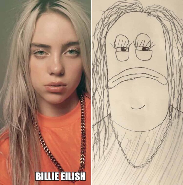 30 Hysterical Badly Drawn Celebrities With Famous Faces Depicted In ...