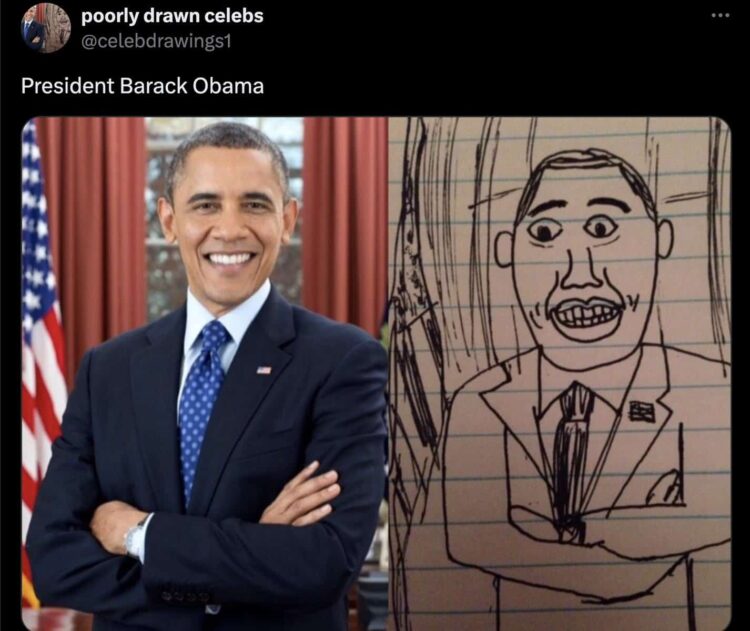 30 Hysterical Badly Drawn Celebrities With Famous Faces Depicted In ...