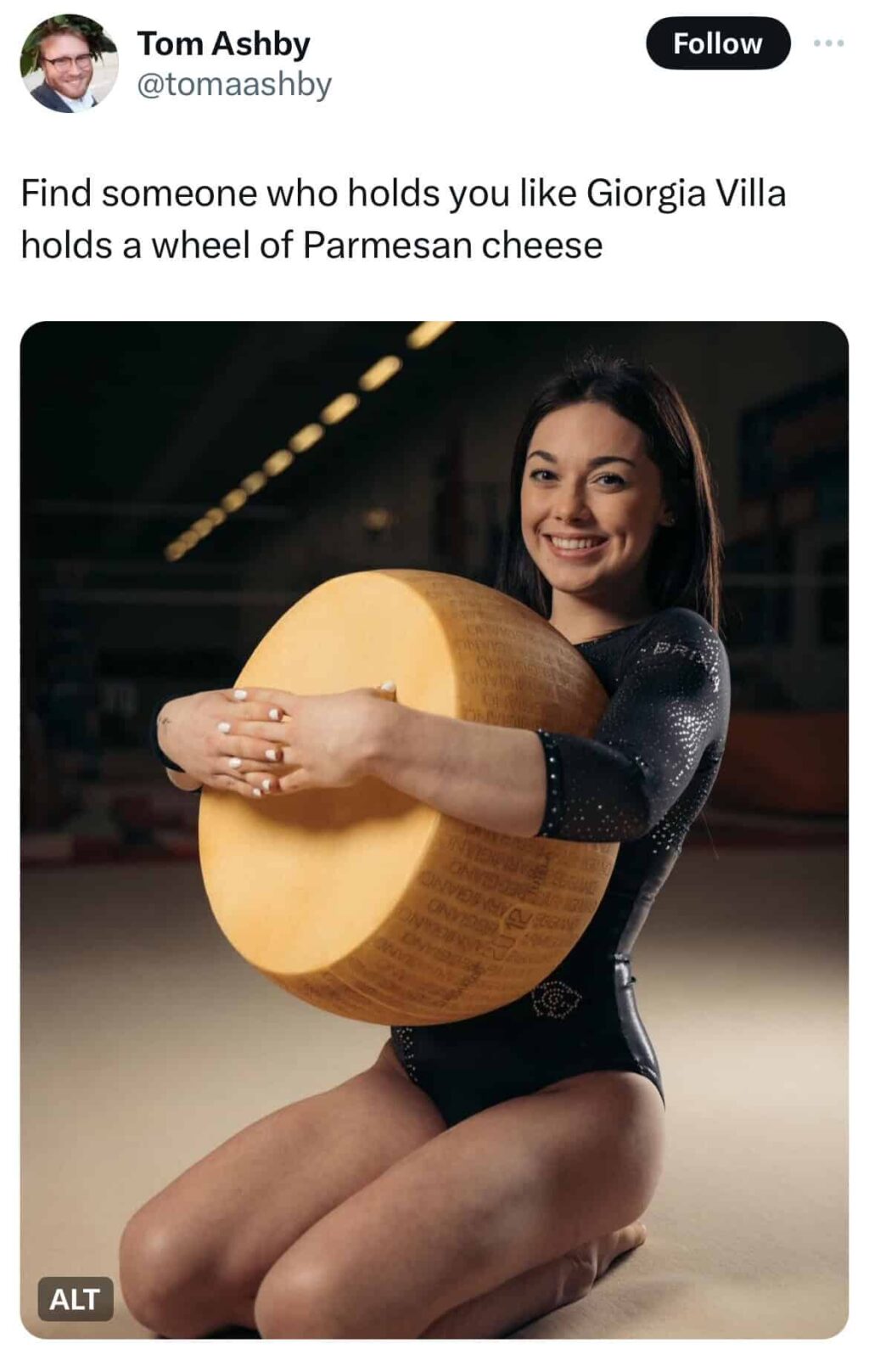 There's An Italian Gymnast Sponsored By Parmesan Cheese And The ...