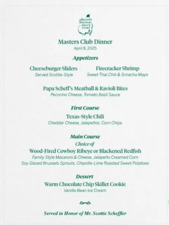 Every Masters Champions Dinner From The Last 15 Years Ranked From Worst ...