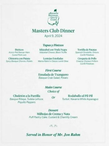 Every Masters Champions Dinner From The Last 15 Years Ranked From Worst ...
